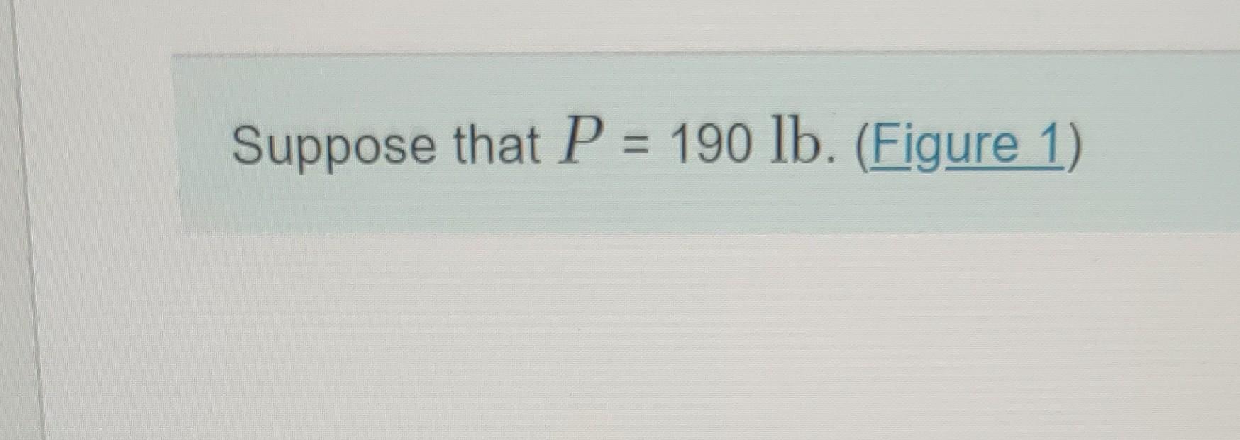 Solved Suppose that P=190lb. (Figure 1)Determine the force | Chegg.com