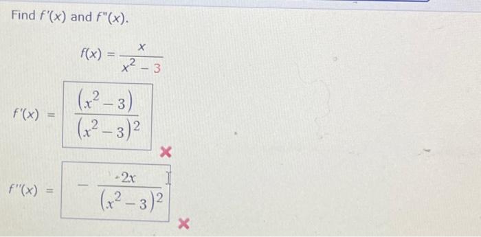 Solved Find Fx And Fx Fx Fx X Fx 2²² 3 