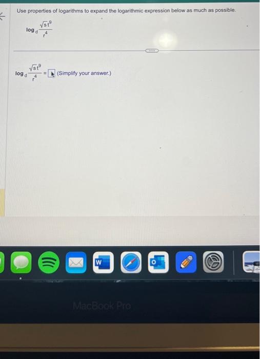 Solved 1 Use properties of logarithms to expand the | Chegg.com