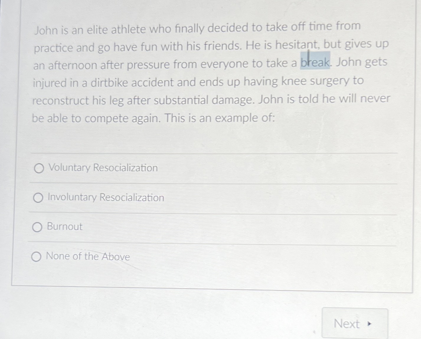 Solved John is an elite athlete who finally decided to take | Chegg.com