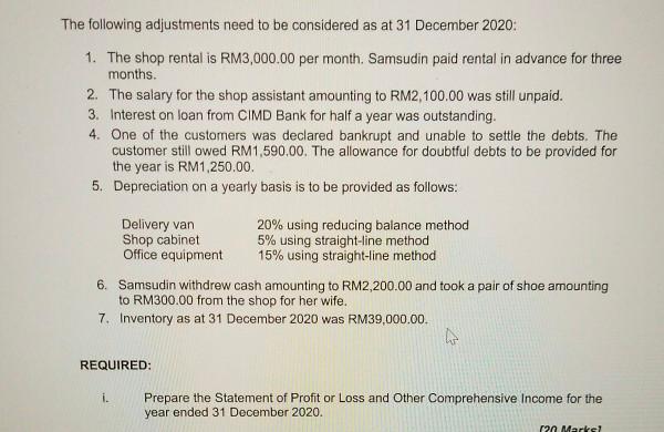 Solved Inventory as at 1 January 2020 Return inwards Return | Chegg.com