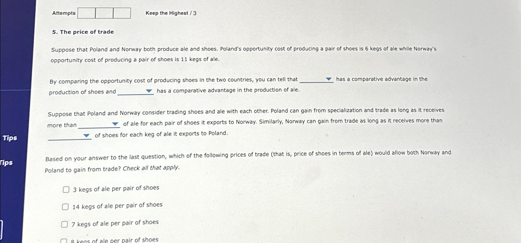 Solved AttemptsKeep the Highest ?35. ﻿The price of | Chegg.com