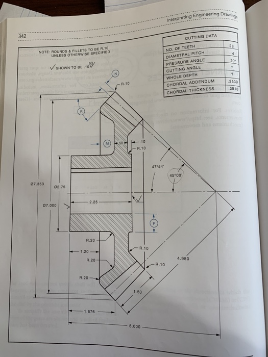 Interpreting Engineering Draw NOTE: ROUNDS & FILLETS | Chegg.com