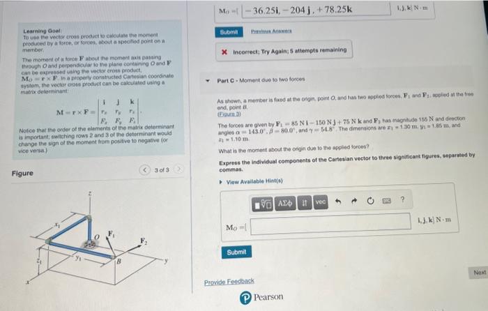 Solved X Incorrect Try Again 5 Attempts Remaining Part B