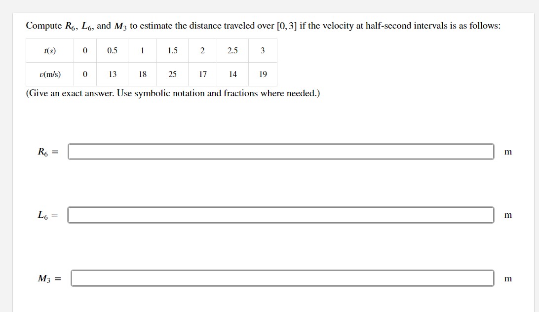 Solved Compute R6,L6, ﻿and M3 ﻿to estimate the distance | Chegg.com