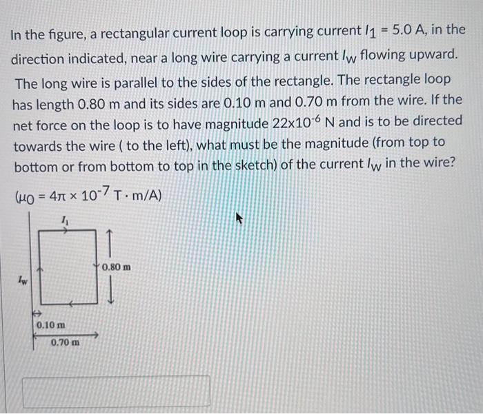 Solved In the figure, a rectangular current loop is carrying | Chegg.com