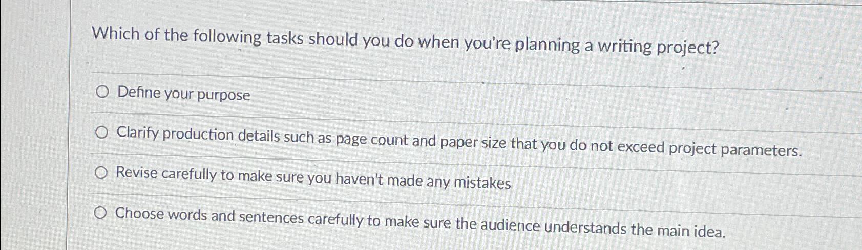 Which of the following tasks should you do when | Chegg.com