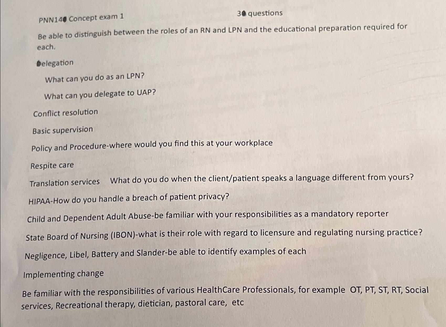 Solved PNN14 ﻿Concept exam 13. ﻿questionsBe able to | Chegg.com