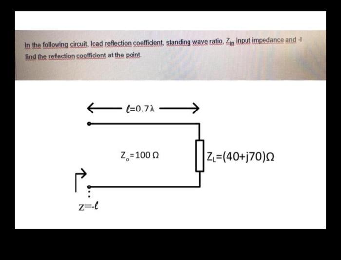 Solved In the following circuit, load reflection | Chegg.com