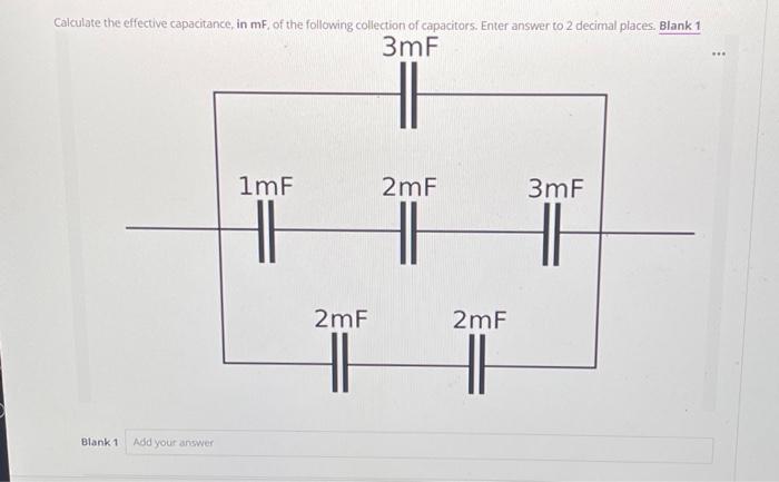 Solved Calculate the effective capacitance, in mF, of the | Chegg.com