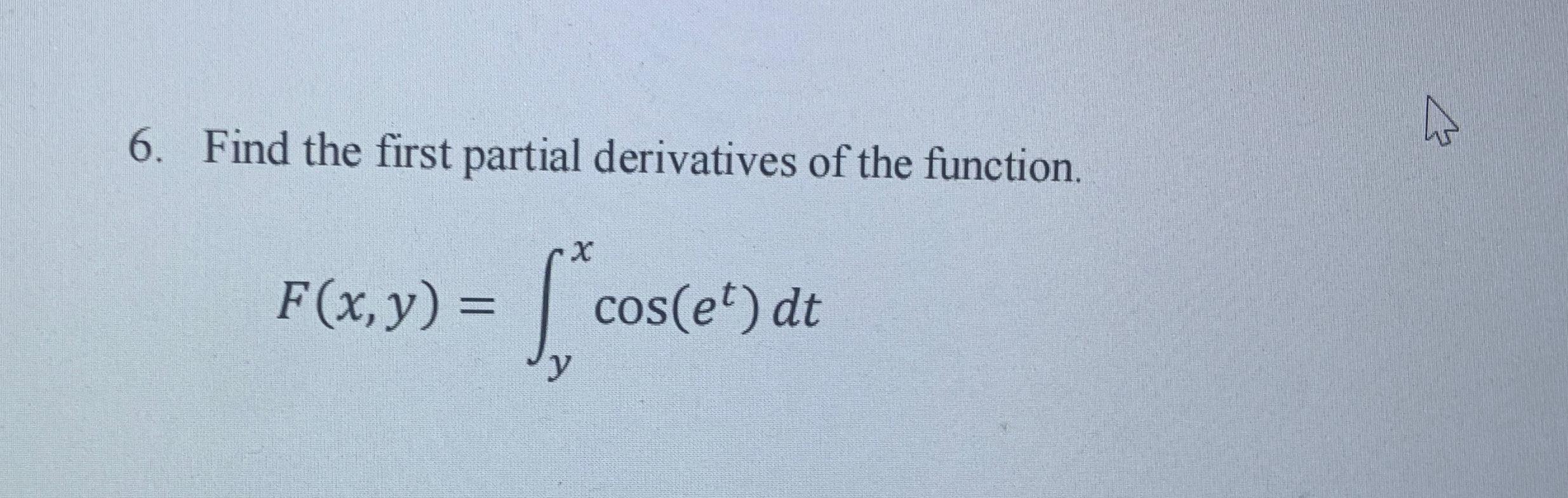 Solved Find the first partial derivatives of the | Chegg.com
