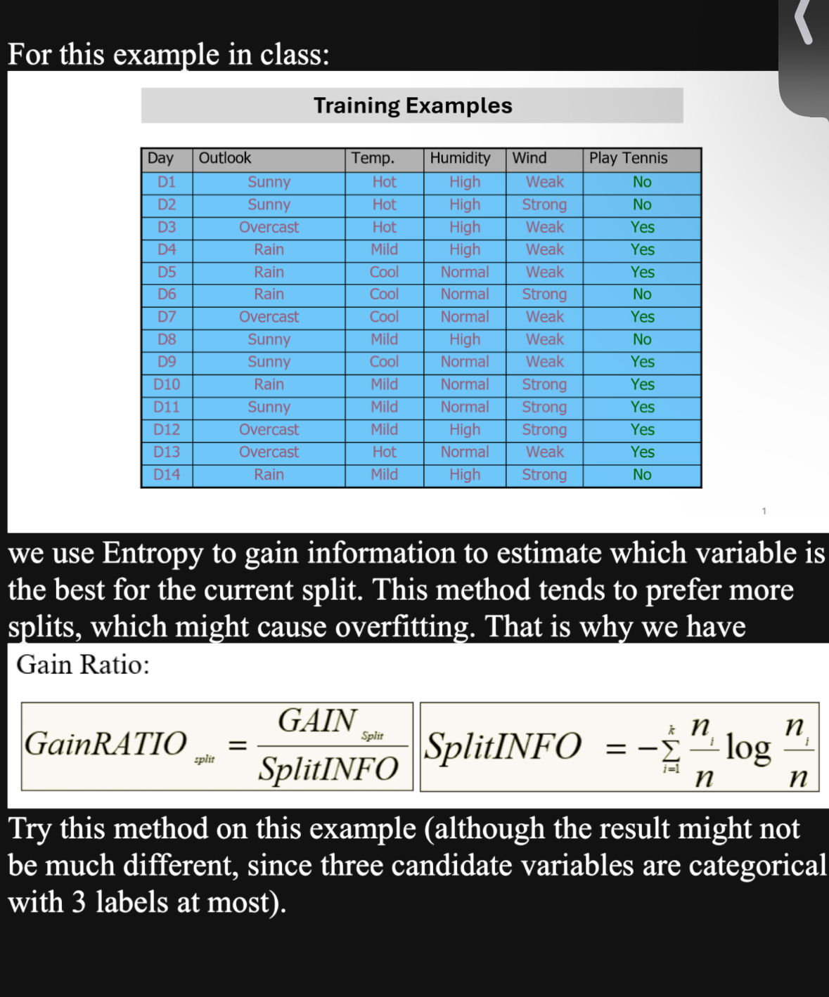 we use Entropy to gain information to estimate which | Chegg.com