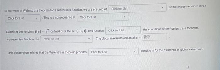 Solved In the proof of Weierstrass theorem for a continuous | Chegg.com