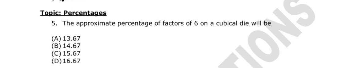 Solved Topic: Percentages5. ﻿The approximate percentage of | Chegg.com