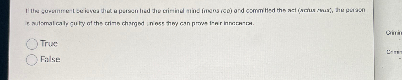 Solved If the government believes that a person had the | Chegg.com