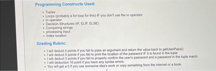 Solved ** DO NOT STORE THE PASSWORDS IN A FILE**. Finding | Chegg.com