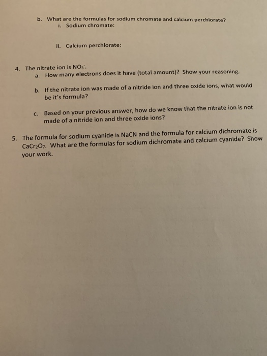 Solved The formula for sodium perchlorate is NaClO4 and the | Chegg.com