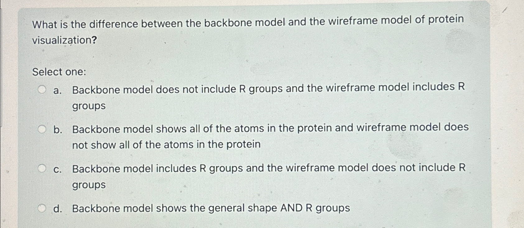 Solved What is the difference between the backbone model and | Chegg.com