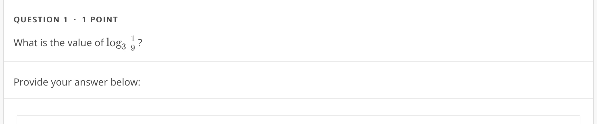 Solved QUESTION 1 - 1 ﻿POINTWhat is the value of | Chegg.com