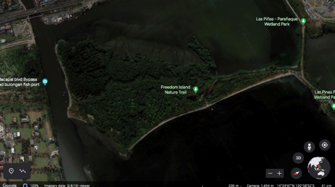 Solved Consider the aerial map of Freedom Island, one of the | Chegg.com
