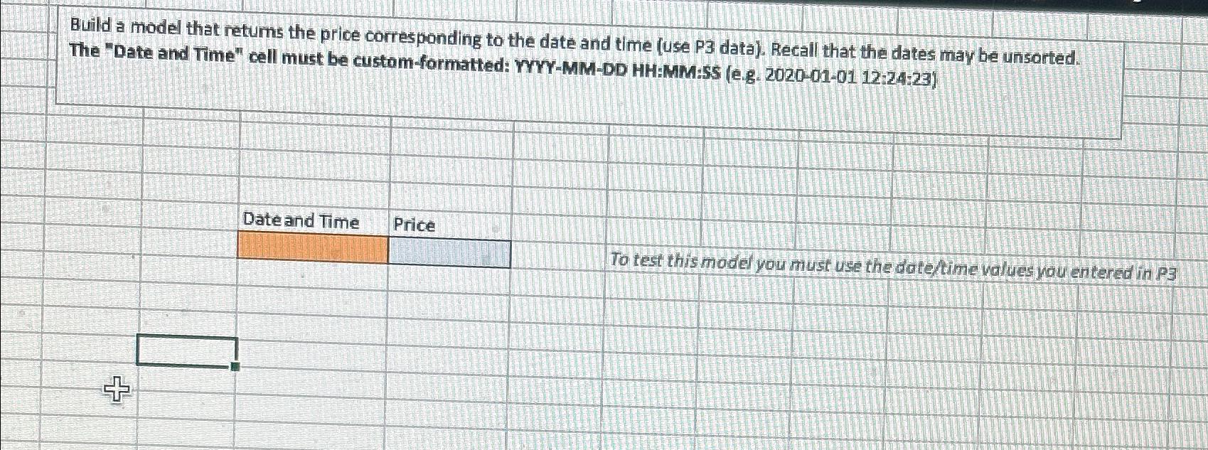 Solved Build a model that retums the price corresponding to | Chegg.com