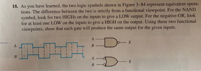 Solved 18. As you have learned, the two logic symbols shown | Chegg.com