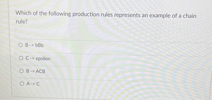 Solved Which of the following production rules represents an | Chegg.com