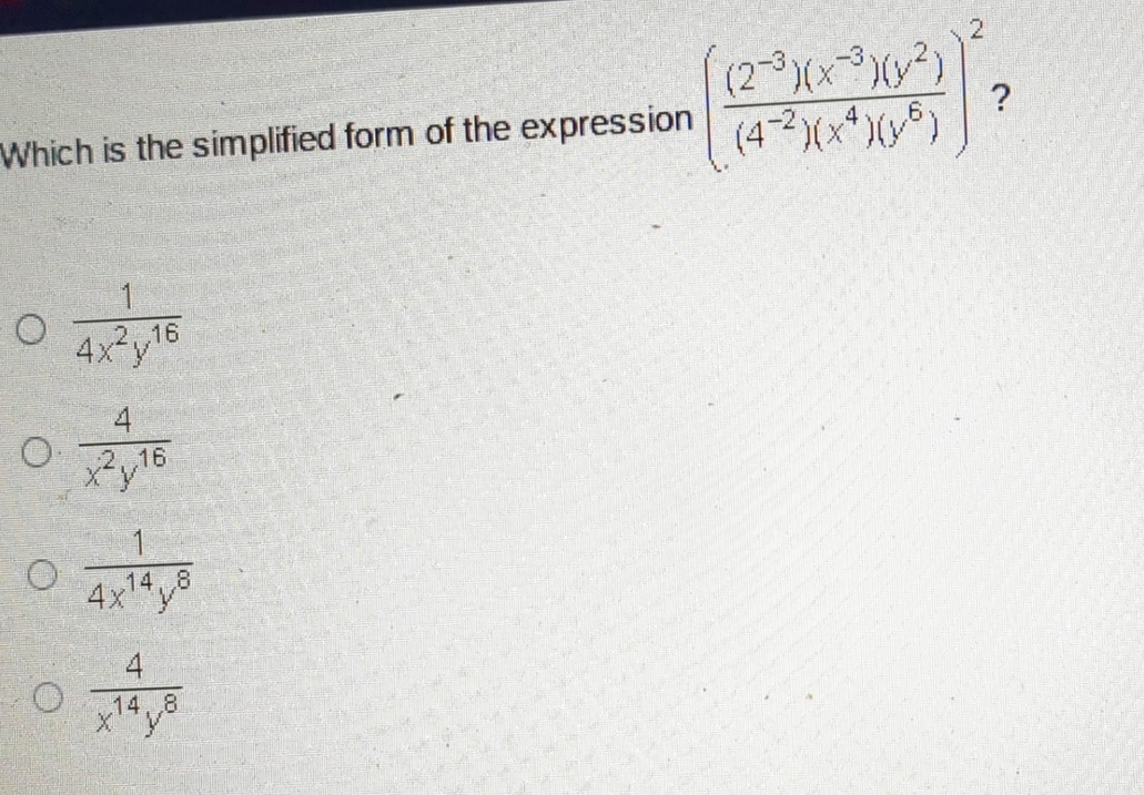 Solved Which is the simplified form of the expression | Chegg.com