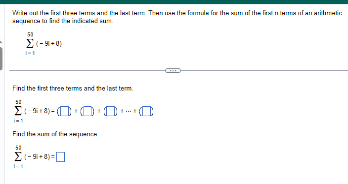 Solved Write out the first three terms and the last term. | Chegg.com