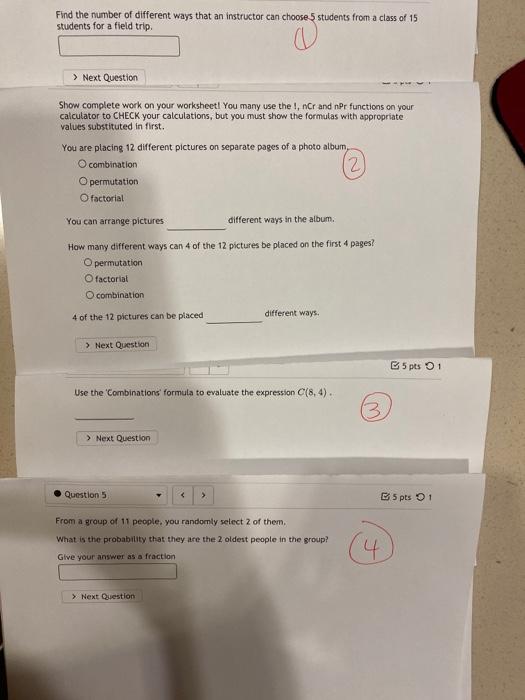 Solved Find the number of different ways that an instructor | Chegg.com