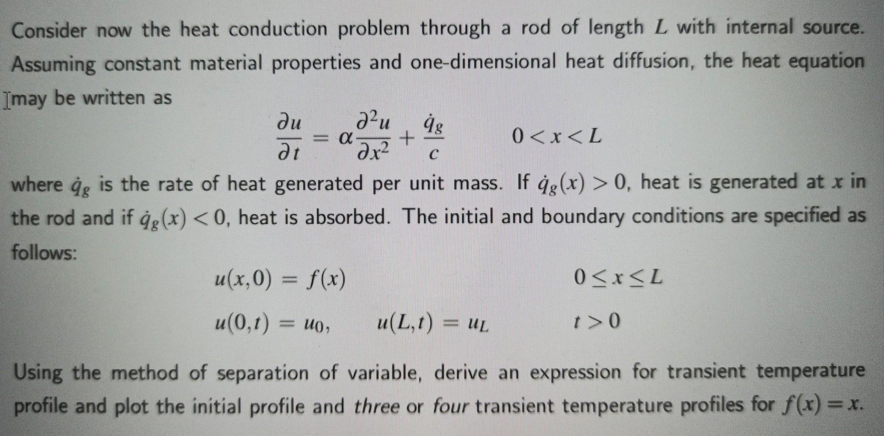 Solved a C Consider now the heat conduction problem through | Chegg.com