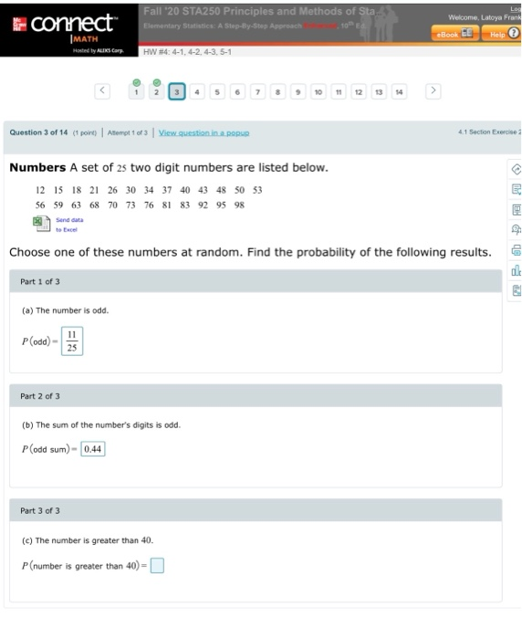 Solved econnect Fall '20 STA250 Principles and Methods of | Chegg.com