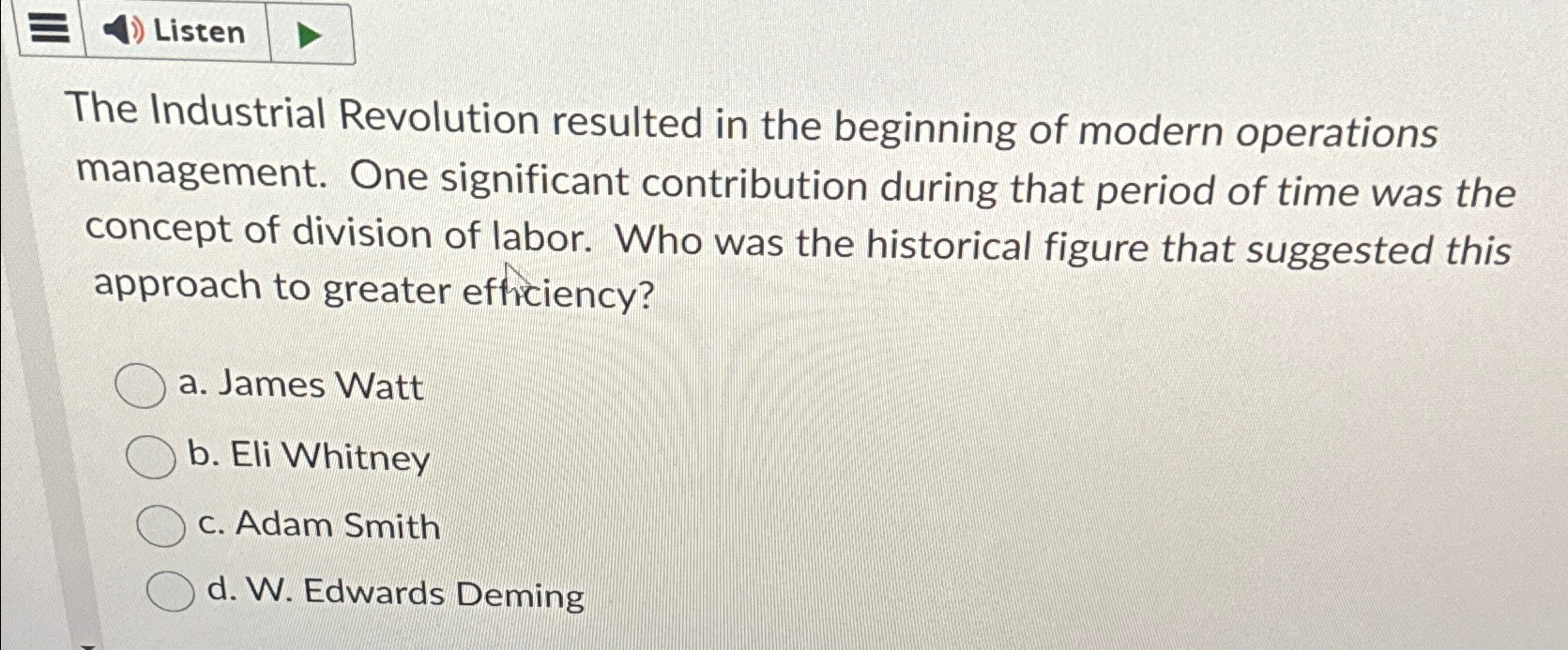 Solved ListenThe Industrial Revolution resulted in the | Chegg.com