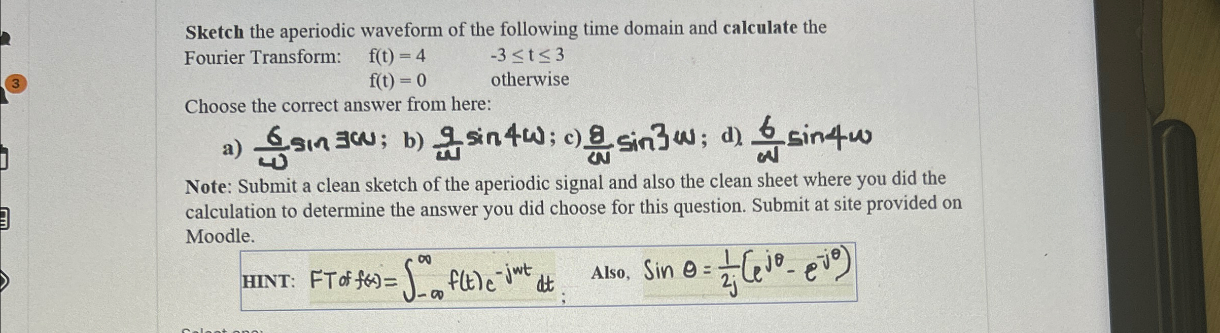 Solved Sketch the aperiodic waveform of the following time | Chegg.com
