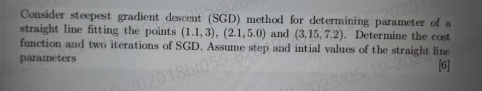 Solved Consider steepest gradient descent (SGD) method for | Chegg.com