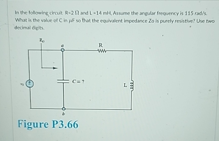 Solved In the following circuit R=2Ω ﻿and L=14mH, ﻿Assume | Chegg.com
