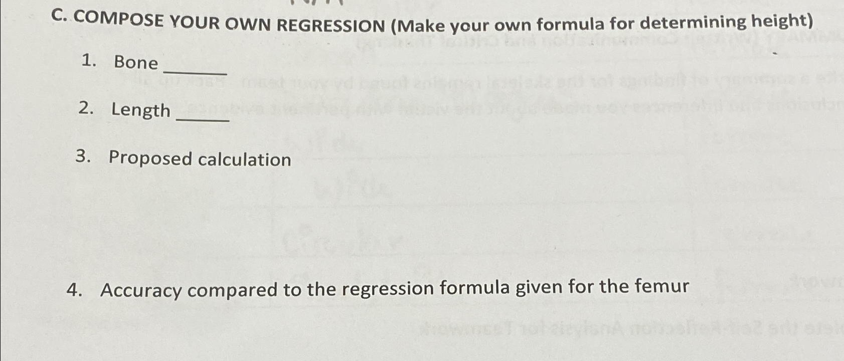 Solved C. ﻿COMPOSE YOUR OWN REGRESSION (Make your own | Chegg.com