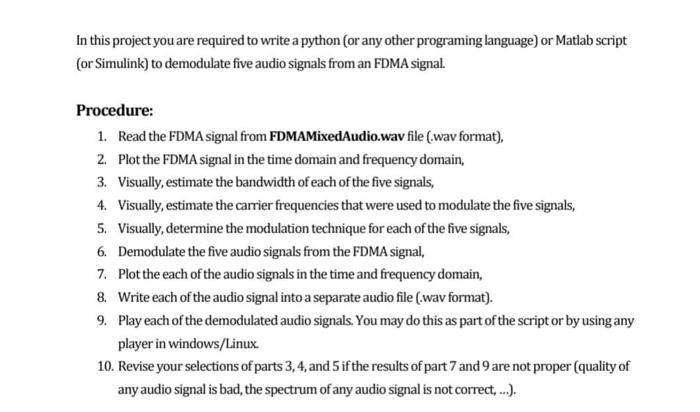 In This Project You Are Required To Write A Python