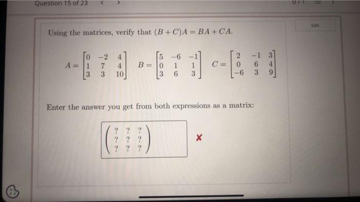 Solved Current Attempt in Progress Let A be the matrix | Chegg.com