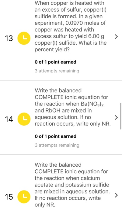 Solved When copper is heated with an excess of sulfur, | Chegg.com