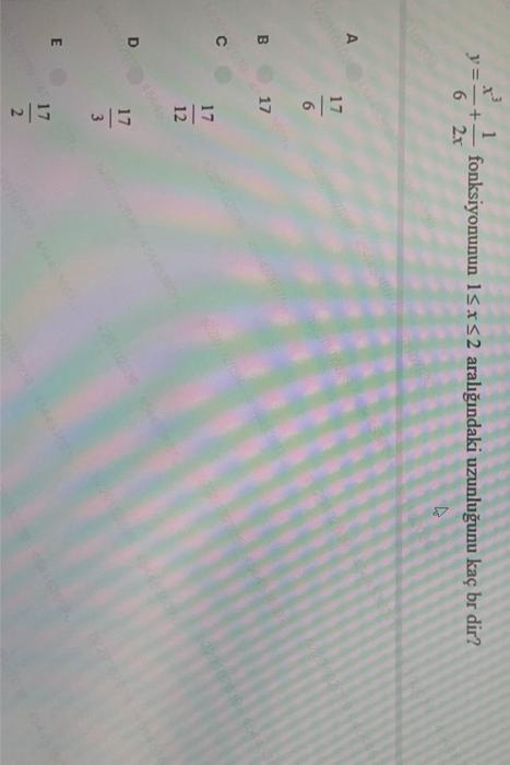 Solved y=6x3+2x1 fonksiyonunun 1≤x≤2 aralığındaki uzunluğunu | Chegg.com