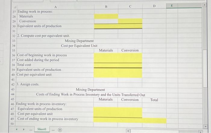 Solved Process Costing and the Weighted-Average Method using | Chegg.com