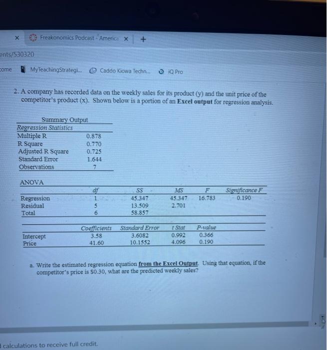 Solved 1. Complete the following parts to calculate (by | Chegg.com