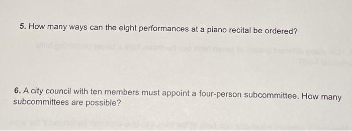 Solved Dae 7E Counting and Probability 1-18: Answer the | Chegg.com