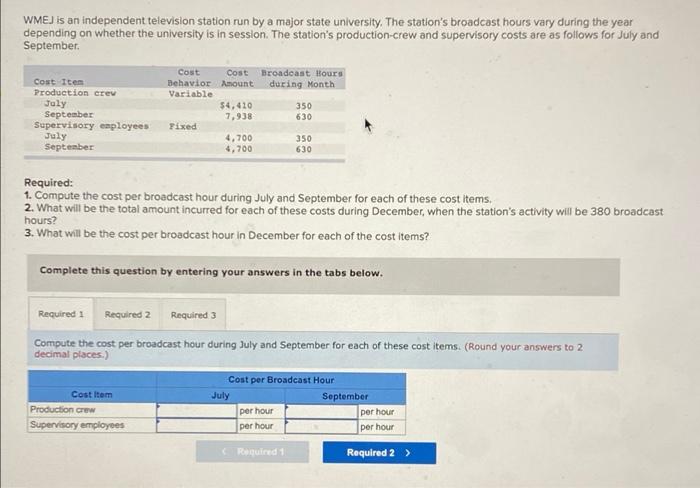 Solved WME) is an independent television station run by a | Chegg.com
