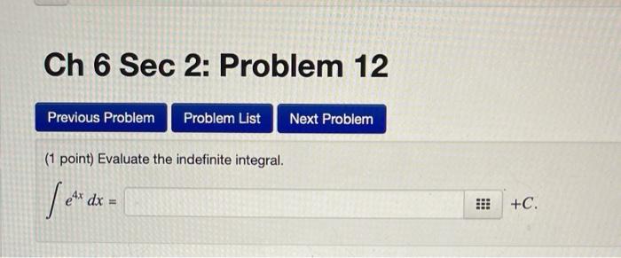 Solved Ch 6 Sec 2: Problem 12 Previous Problem Problem List | Chegg.com