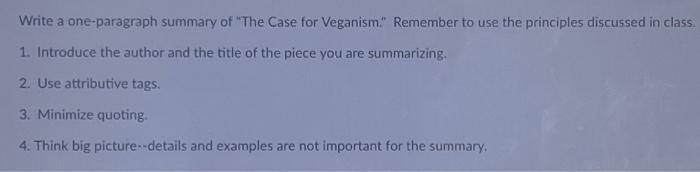 Solved Write a one-paragraph summary of "The Case for | Chegg.com