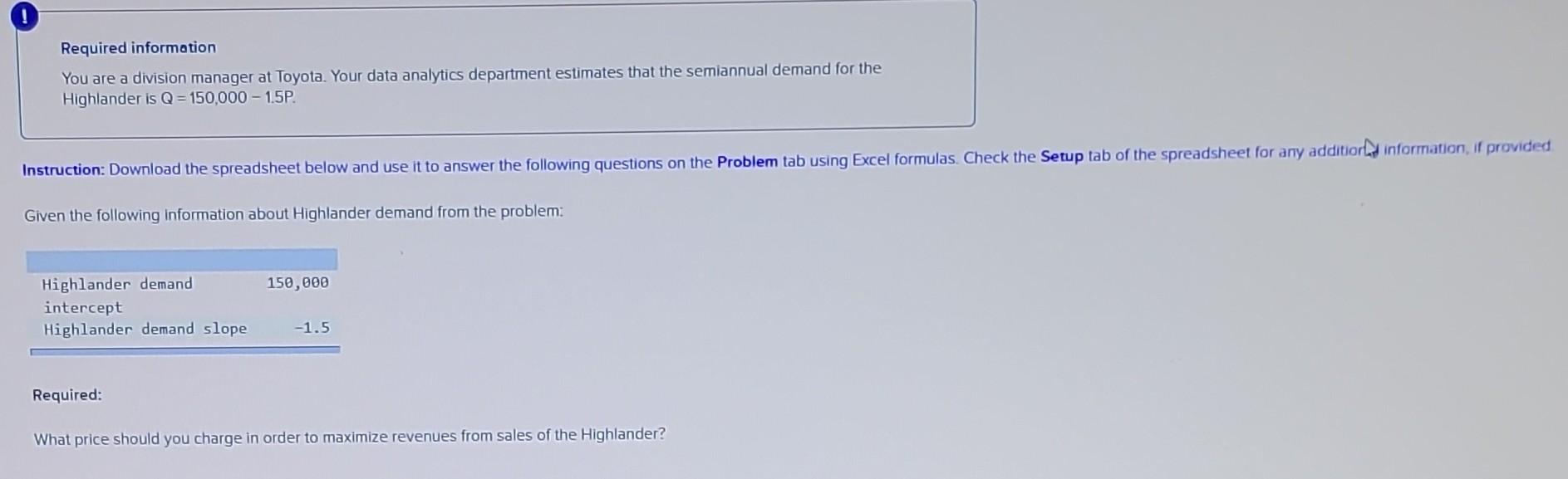 Solved Having trouble using excel commands to display the | Chegg.com