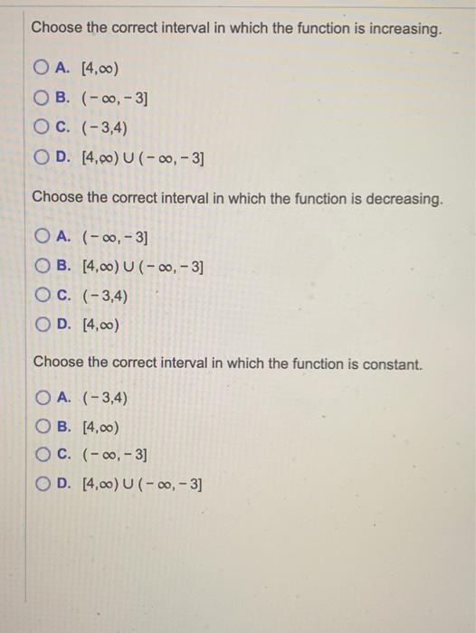Solved Determine the intervals of the domain over which the | Chegg.com