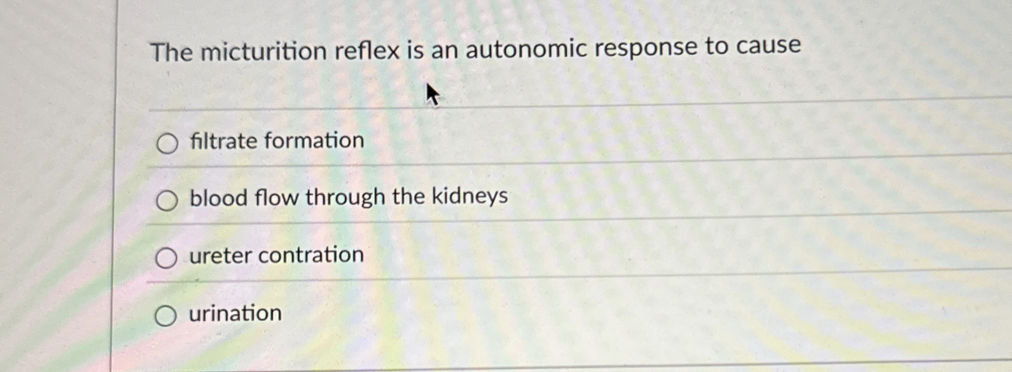 Solved The micturition reflex is an autonomic response to | Chegg.com